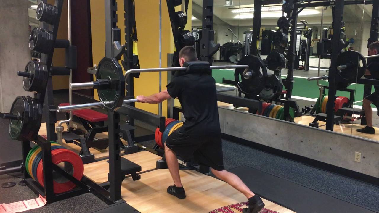 Eccentric Safety Bar Split Squat - YouTube