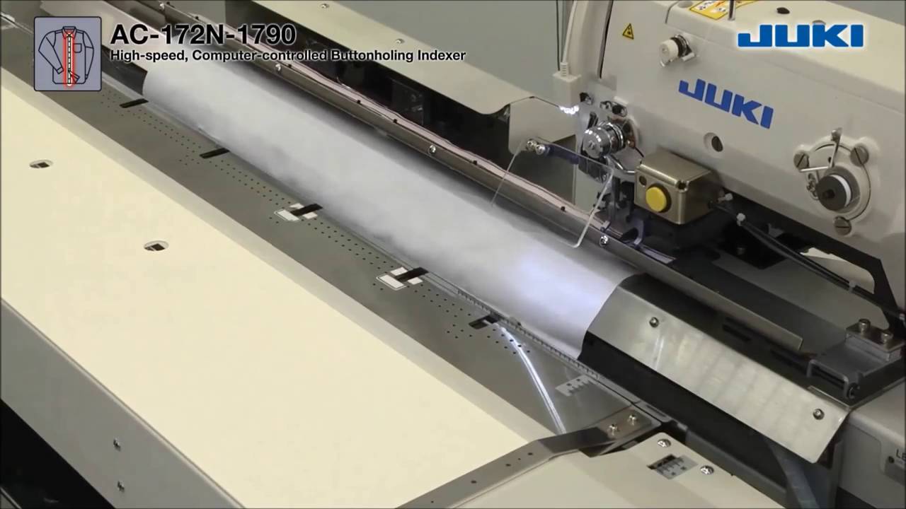 JUKI AC-172N-1790 for Automatic Butttonholing - YouTube
