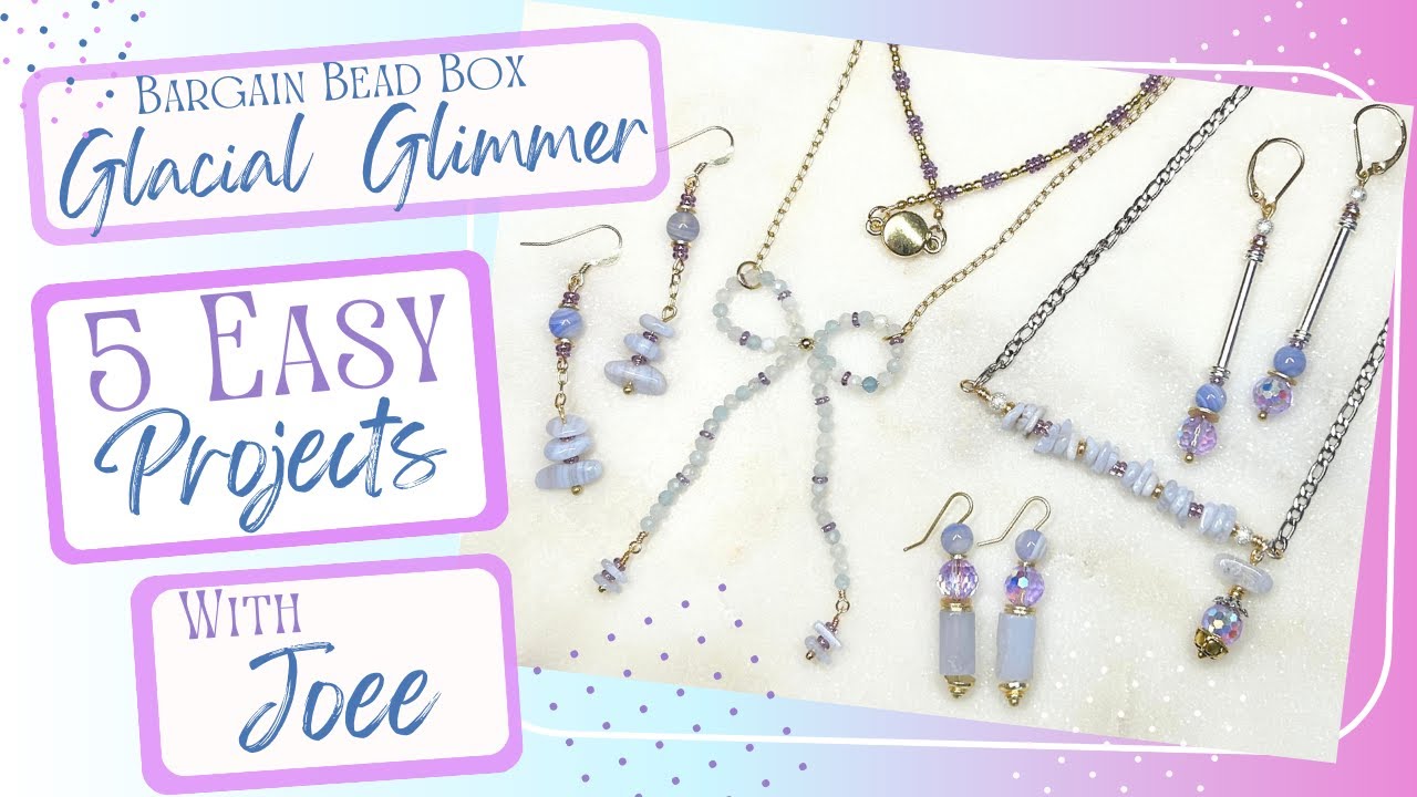Making 5 Pieces With Glacial Glimmer Bargain Bead Box - YouTube