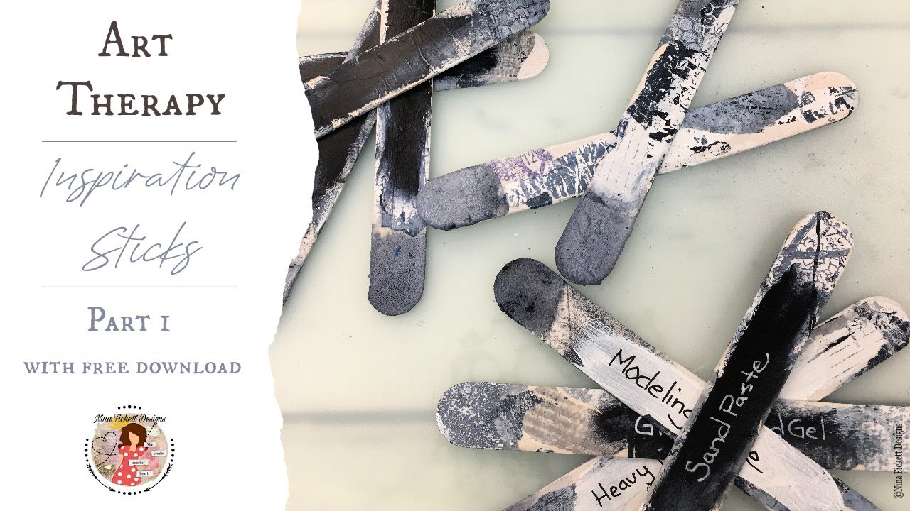 Art Therapy | Mixed Media Inspiration Prompt Sticks Part 1 Gel Printing ...
