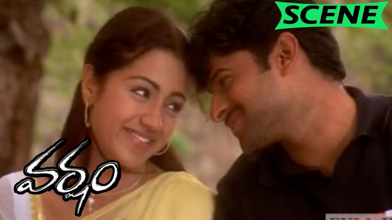 Prabhas And Trisha Love Breakups - Emotional Love Scene - Varsham Movie ...
