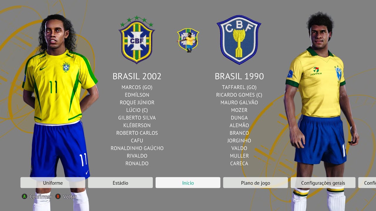 Brasil 2002 x Brasil 1990 - YouTube