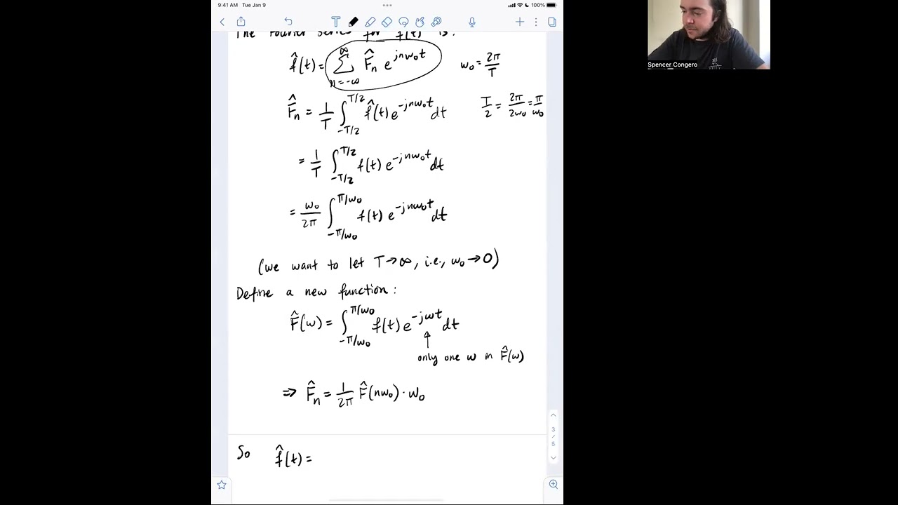 Fourier Transform Derivation || ECE 45 - YouTube