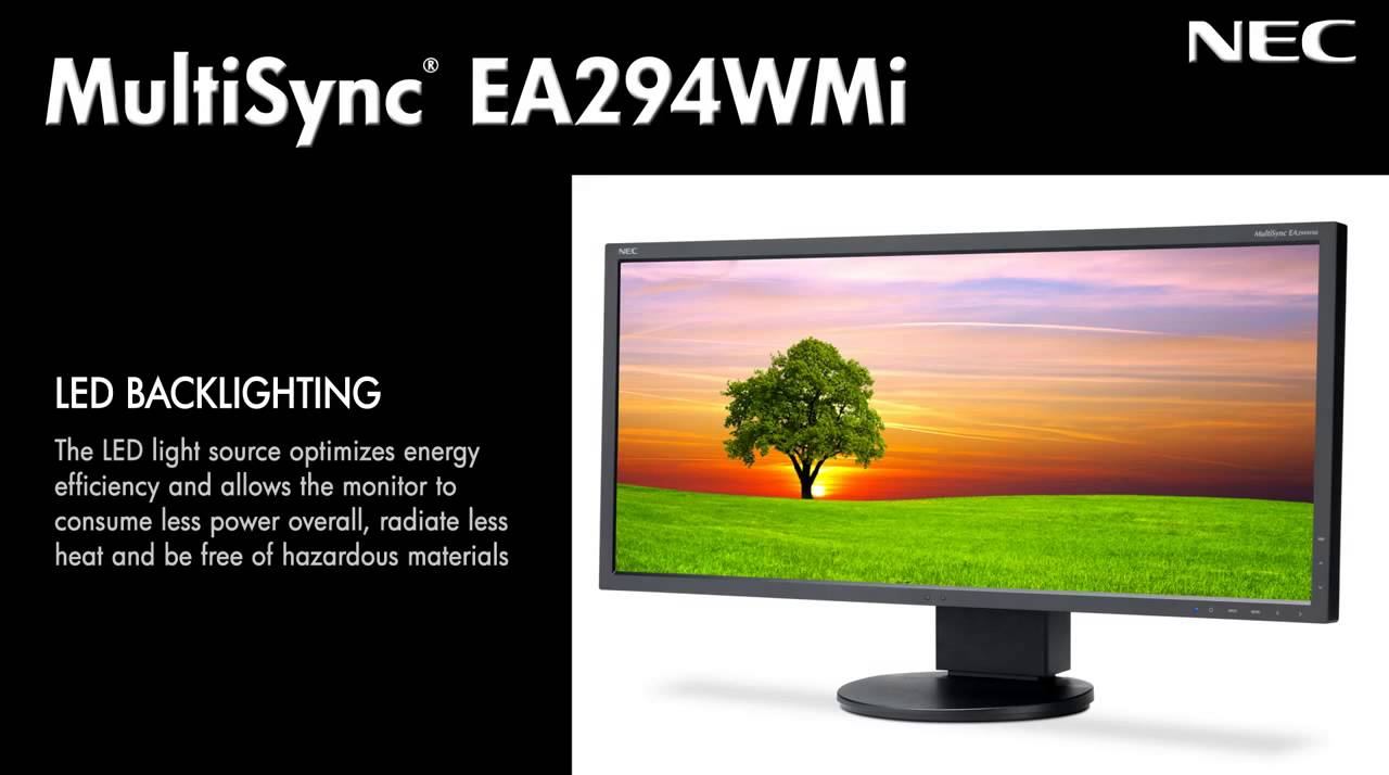 NEC EA294WMi monitor ultrapanoramico - YouTube