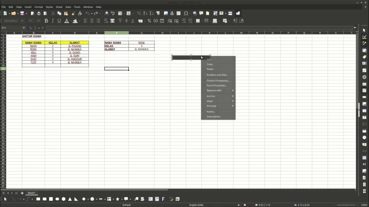 00 LIBRECALC VLOOKUP & COMBO BOX - YouTube