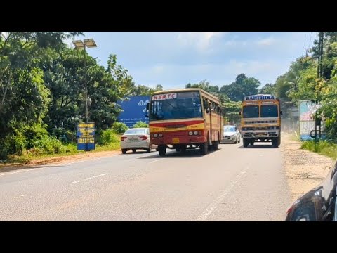 KSRTC Superfast Bus to Guruvayur at a good speed - YouTube