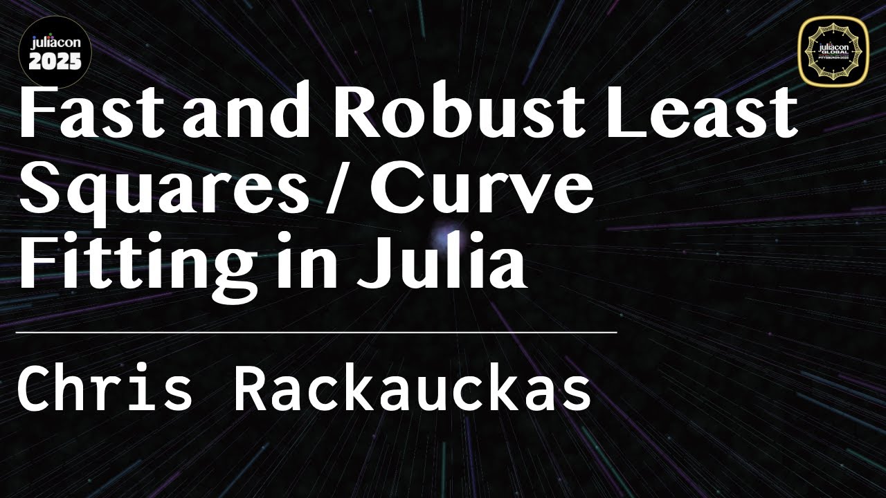 Fast and Robust Least Squares / Curve Fitting in Julia | Rackauckas ...