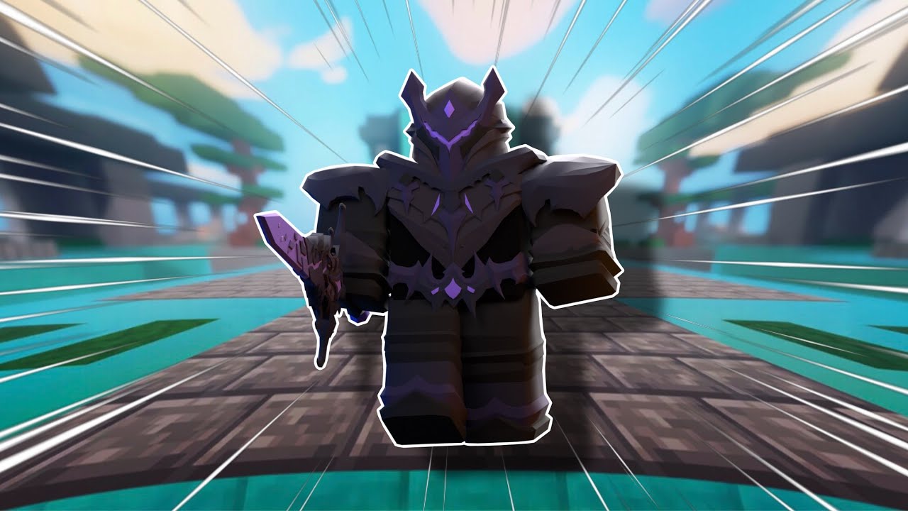 Using the new VOID KNIGHT kit in BedWars + GIVEAWAY! - YouTube