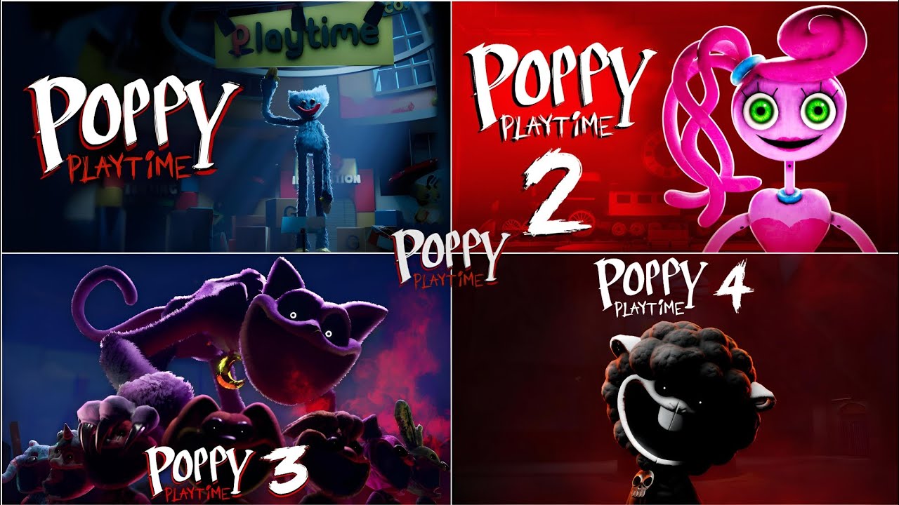 ALL POPPY PLAYTIME - TEASER TRAILERS | CHAPTER 1, 2 ,3 ,4 | OFFICIAL ...