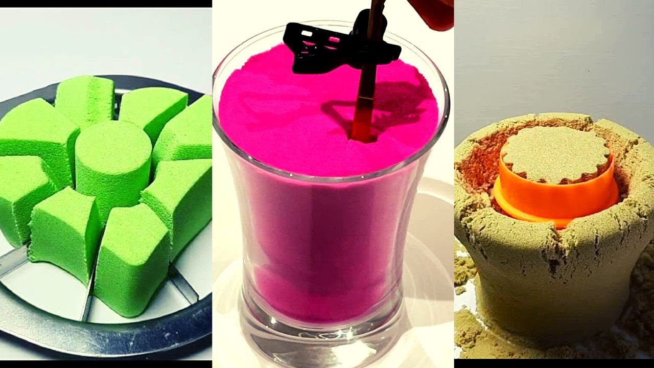 Oddly Satisfying Kinetic Sand Compilation l Tingly and Satisfying ...