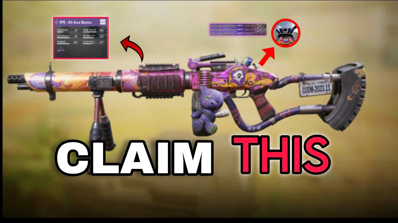 New RPD - 4th Anno Blammo is the best Free RPD epic skin CODM ever ...