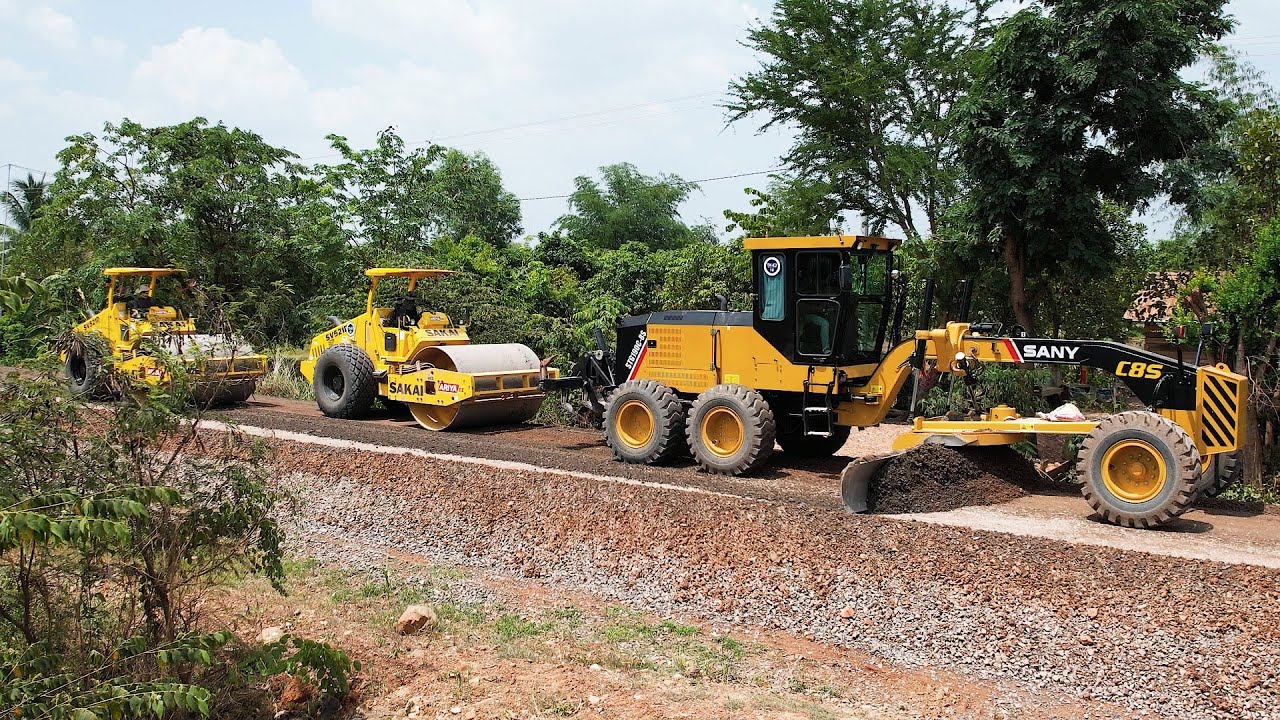 Excellent Base Course Road Construction Methods Using a SANY Grader and ...
