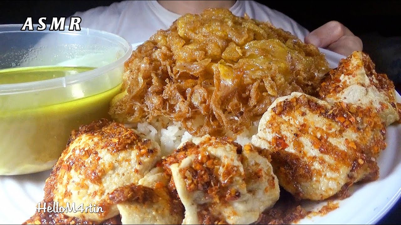 ASMR Makan Basreng Mentah Chili Oil, Telor Kribo, Nasi, dan Kuah Opor ...