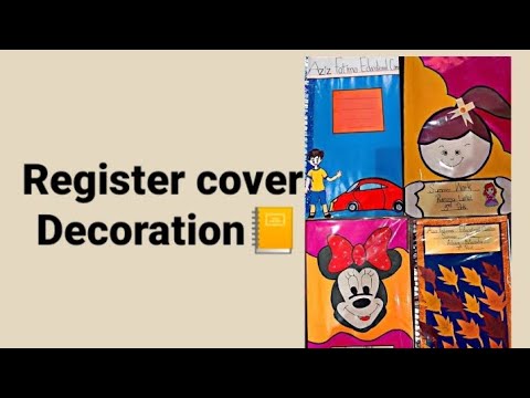 Register cover decoration idea 📒/ Summer work registers decoration #art ...