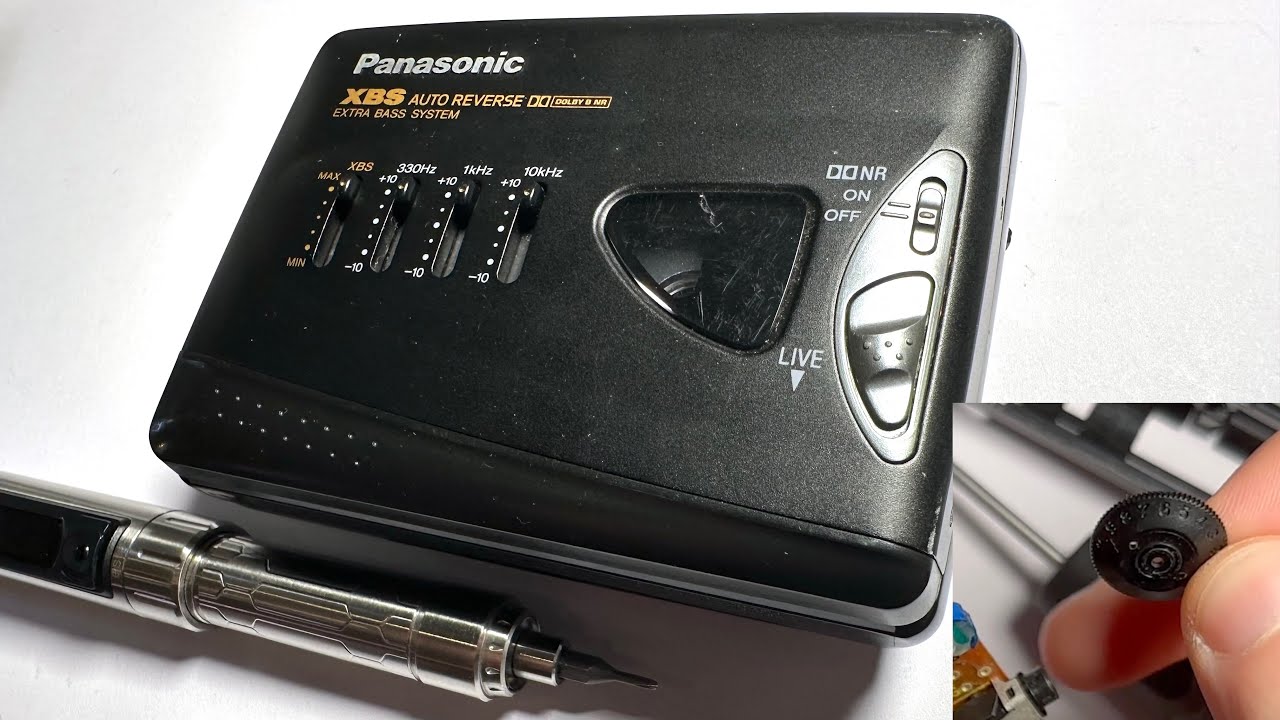 Walkman Panasonic volume control wheel repair - YouTube