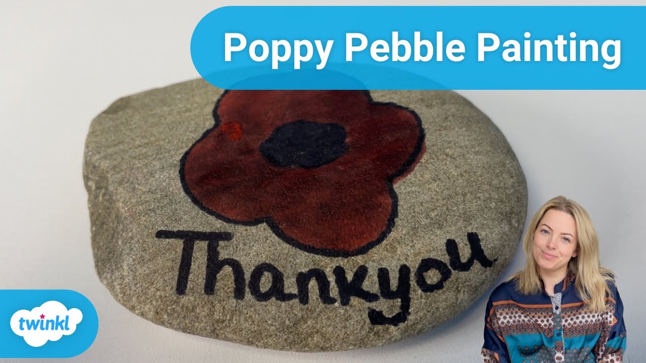 Poppy Pebble Painting | Remembrance Day Activity - YouTube