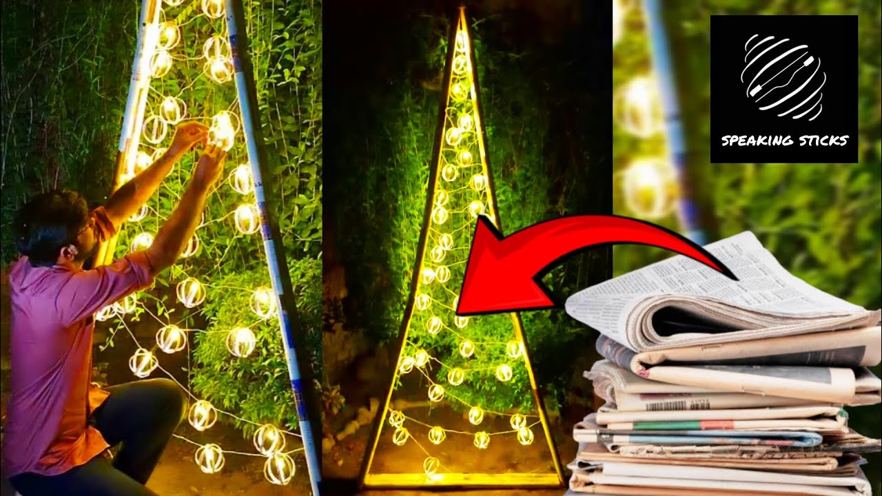 9-Ft Christmas Tree made entirely from newspapers, an eco-friendly ...