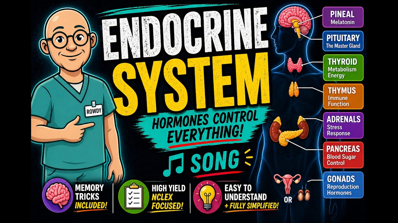 Endocrine System Explained + Song (Hormones, Functions, Nursing) | No ...