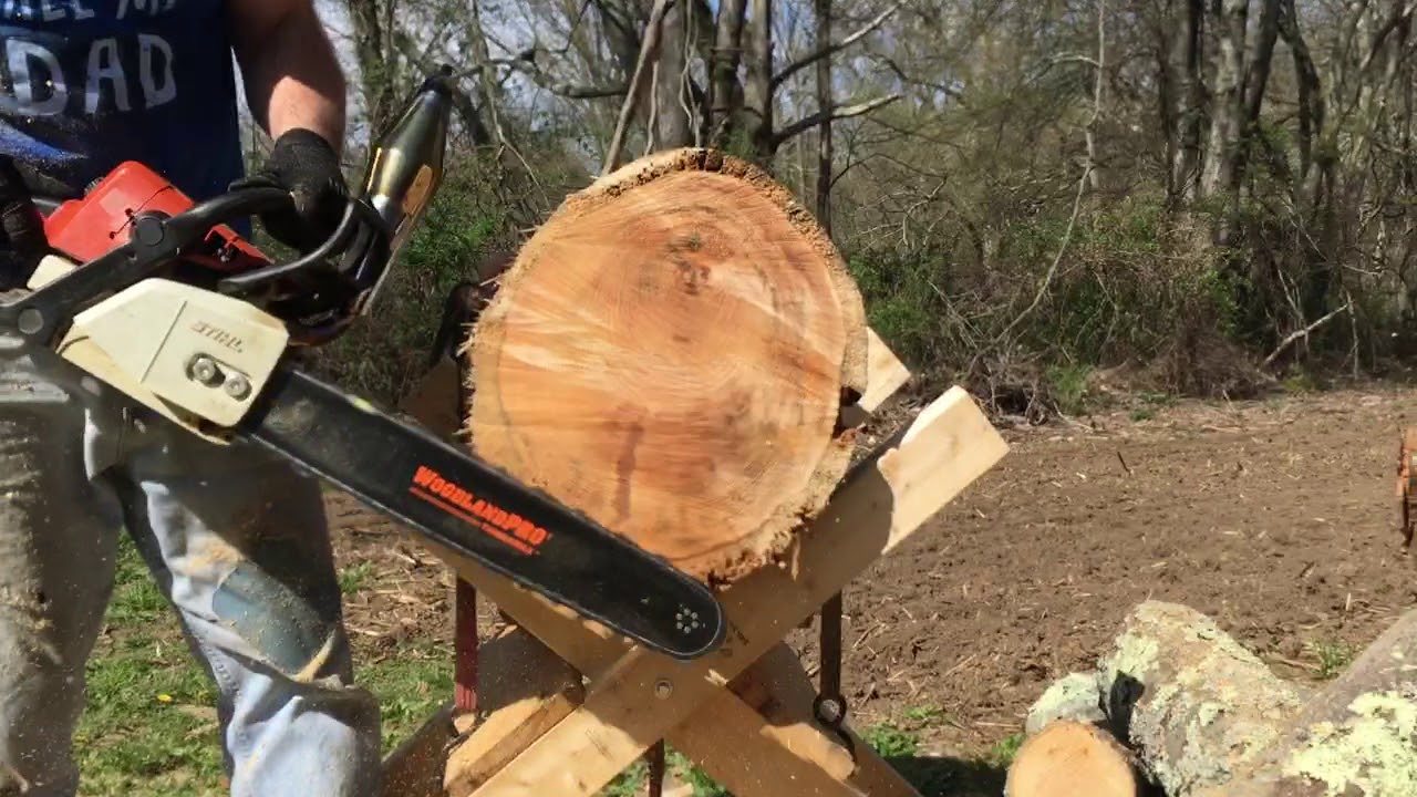 Stihl 025 Piped with Modified Clutch Cover - YouTube