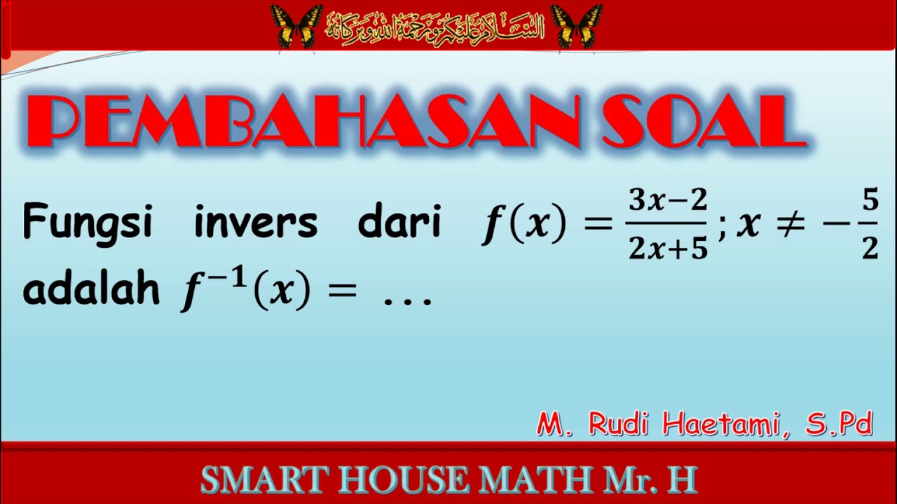 Pembahasan Soal Fungsi Invers - YouTube
