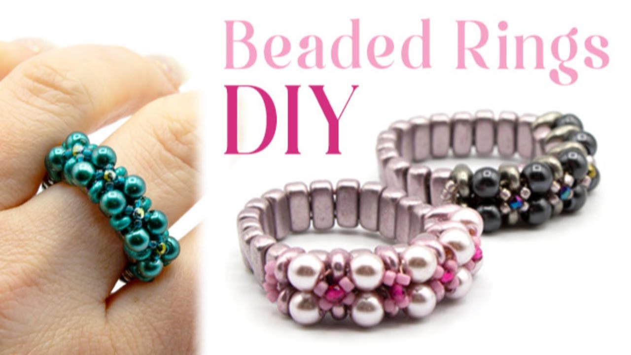 DIY Watch How Easy it is To Make These Beaded Rings - YouTube