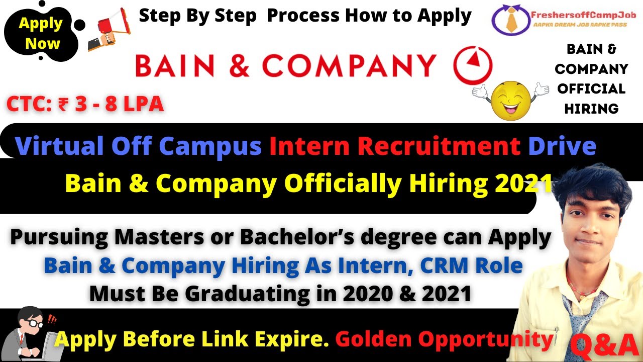 Update! Bain & Company Virtual Off-Campus Intern Recruitment Drive 2021 ...