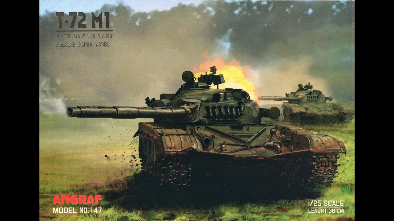 #inbox T-72M1 1:25 Angraf Paper Model Model Kartonowy Бумажная модель ...