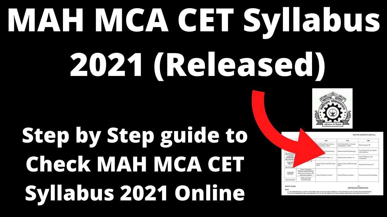MAH MCA CET Syllabus 2021 (Released) - How to Check Officially MAH MCA ...