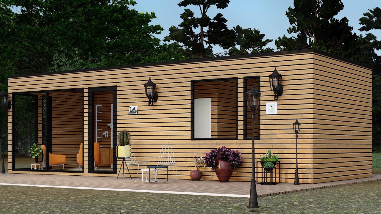 small tiny house animation || rematerialize || walk through of tiny ...