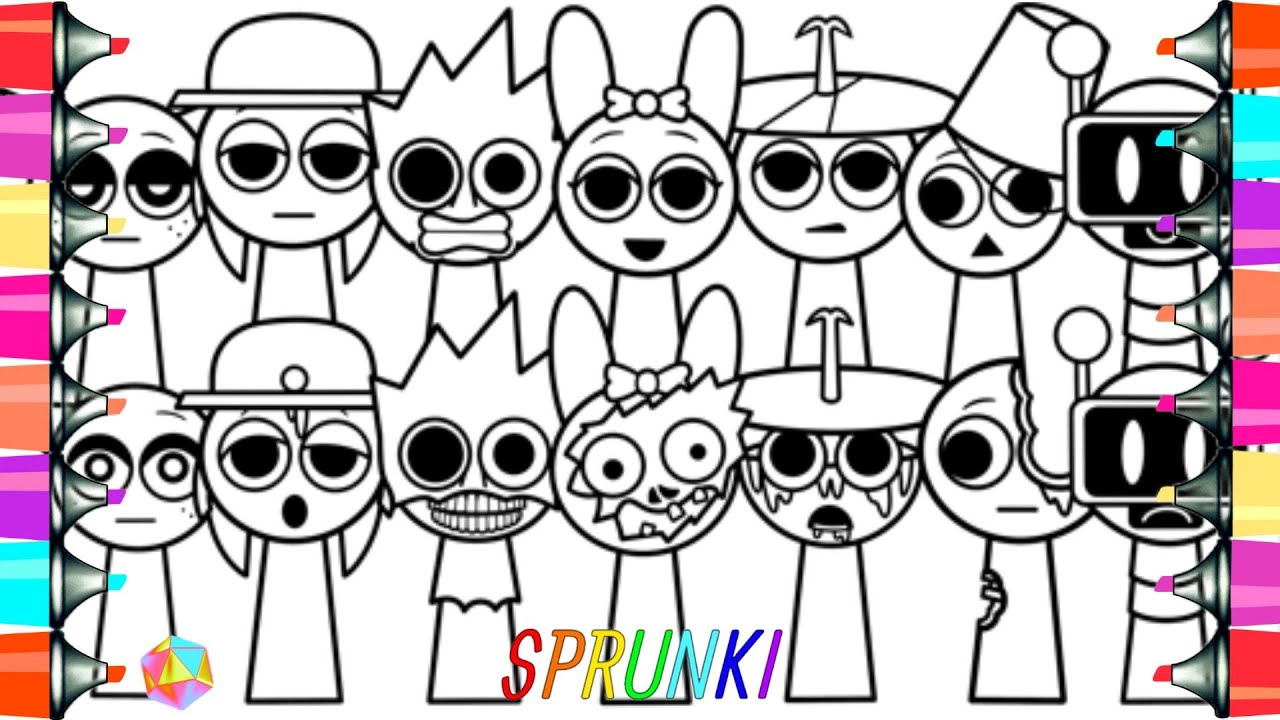 Incredibox SPRUNKI Coloring Pages / How To Color Sprunki Normal ...