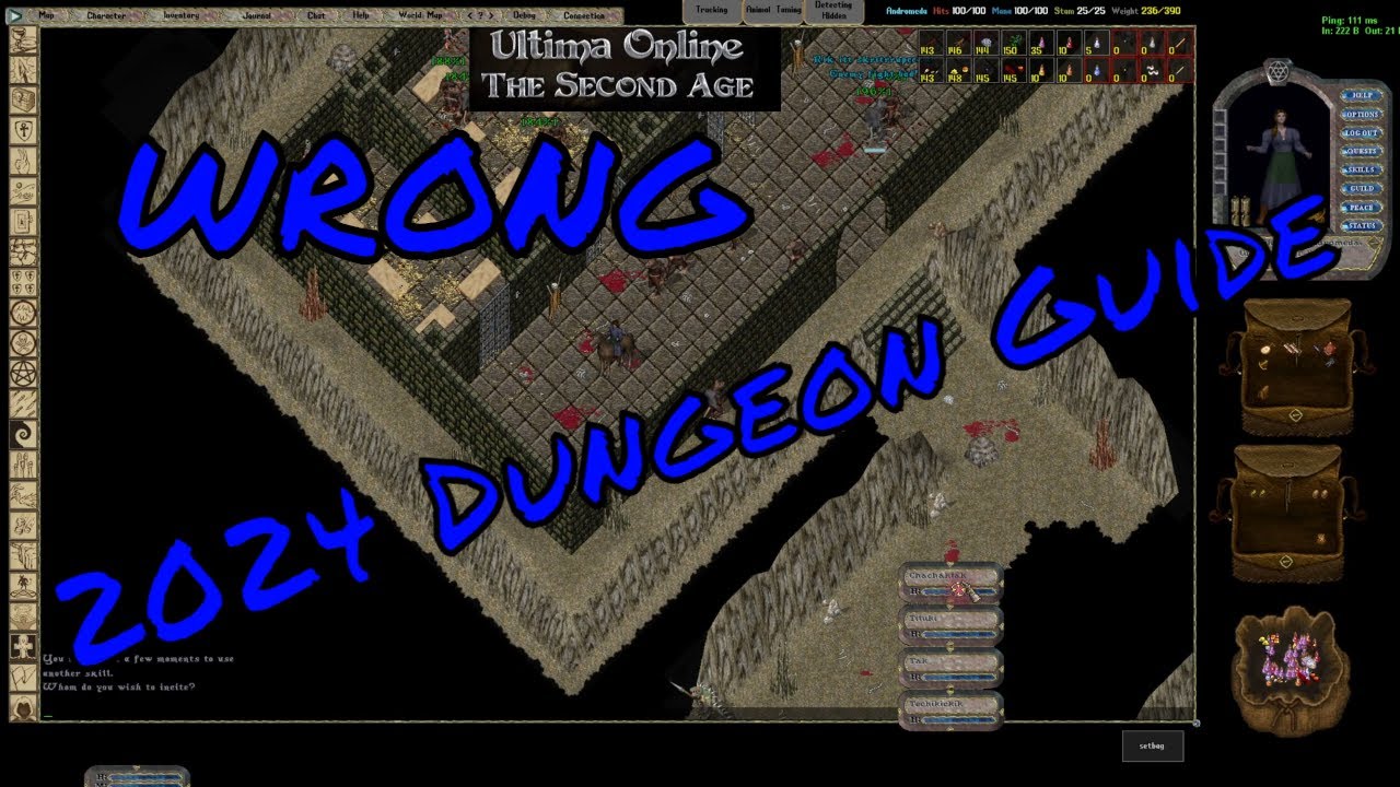 Classic Ultima Online T2A Second Age UOSA 2024 Wrong Dungeon Review ...