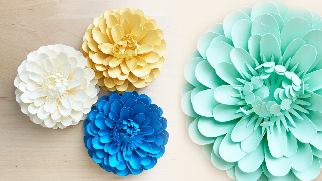 How to Make Paper Dahlias | Paper Dahlia (mini) Tutorials | Easy Paper ...