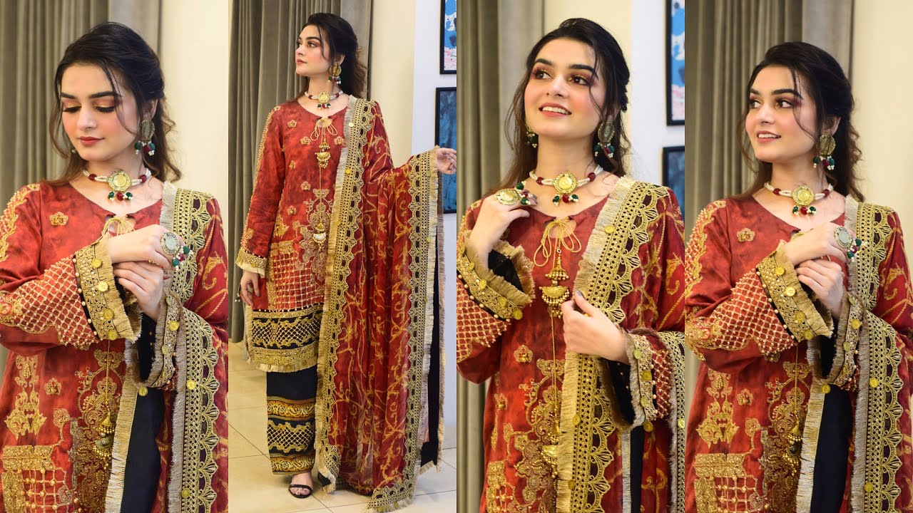 Heavy Glam Look For Baraat Event || Wedding Guest Look || Shadi Season ...