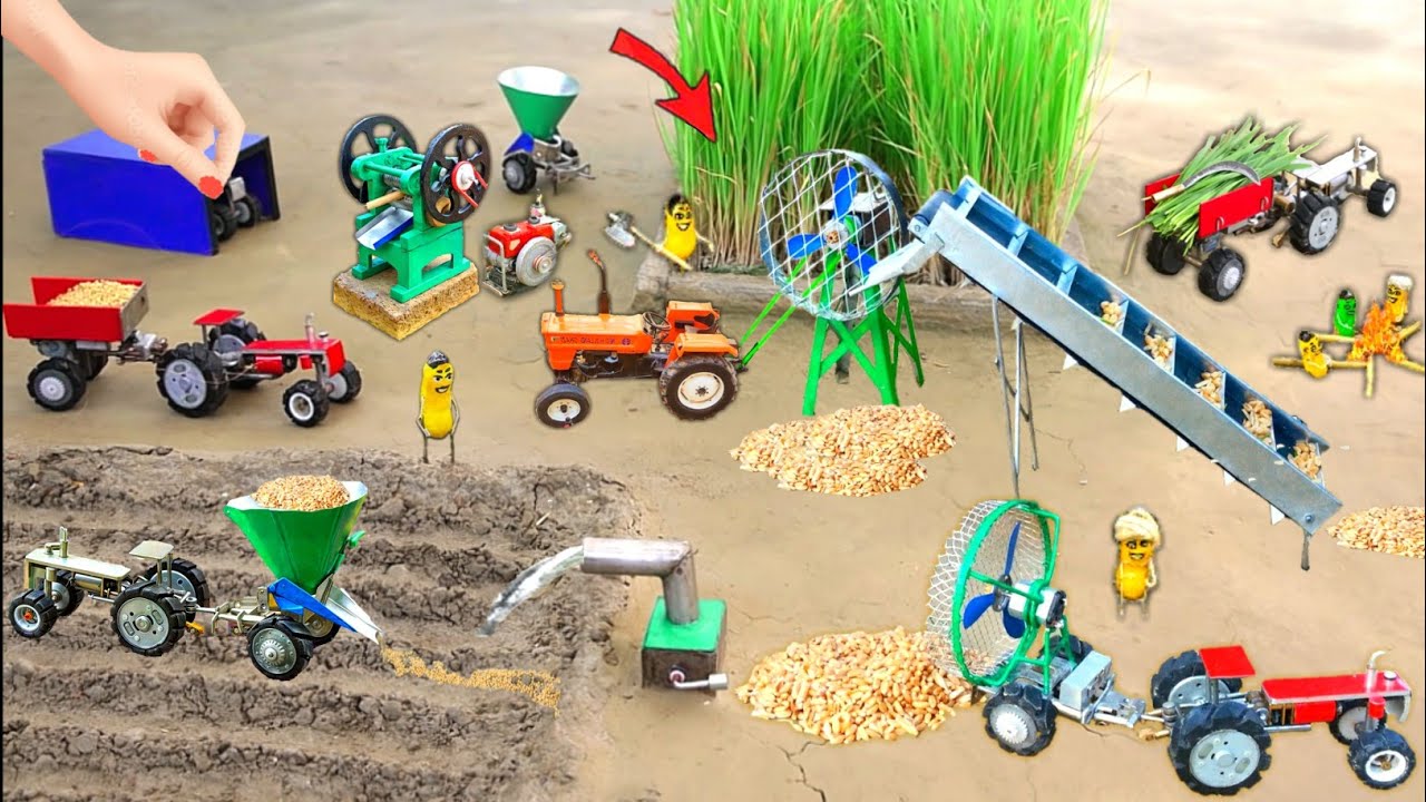 diy tractor mini wheat all process science project|wheat cleaning ...