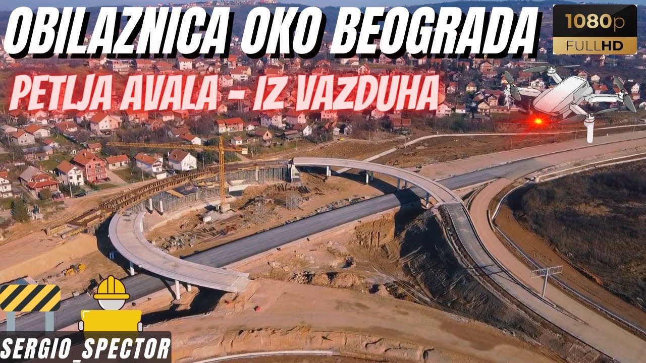 Obilaznica oko Beograda Petlja Avala, snimak dronom iz vazduha ...