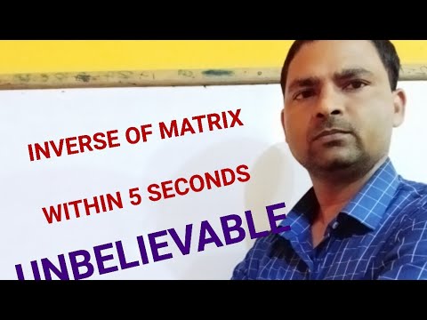 INVERSE OF MATRIX /3 by 3 order/TRICK/WITHIN 5 SECONDS/ - YouTube