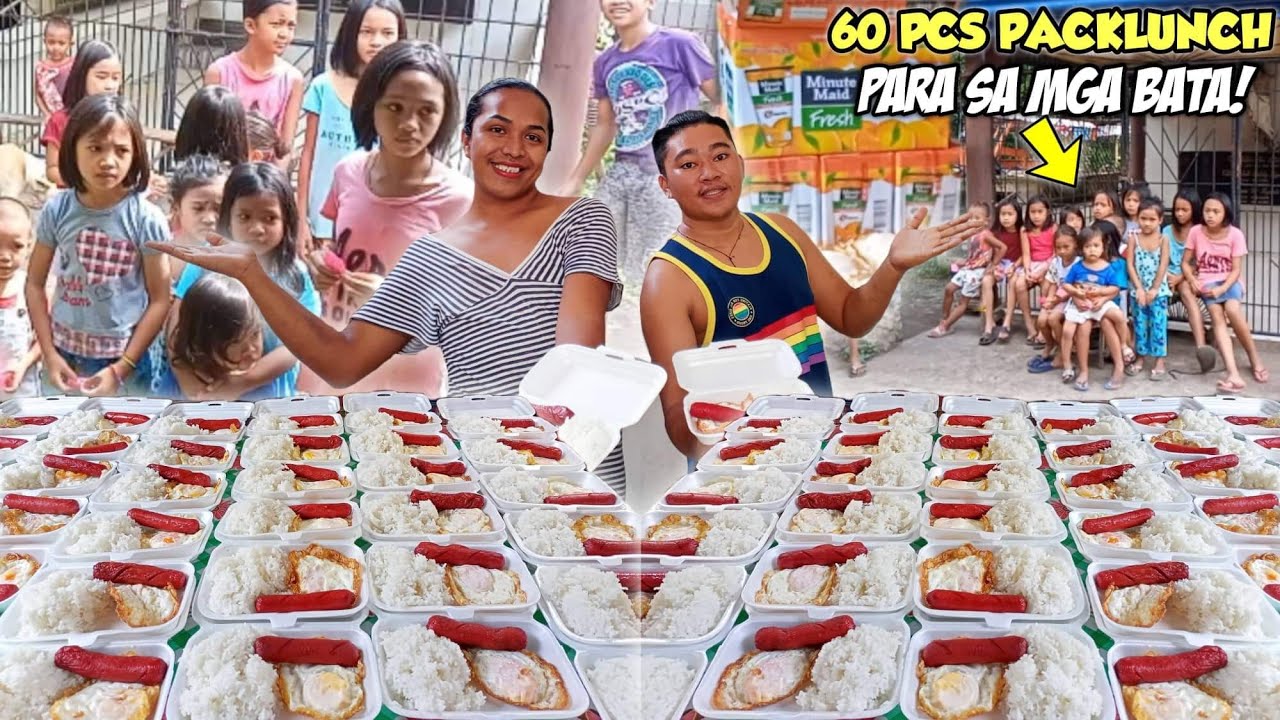 FOOD FEEDING PROGRAM PARA SA MGA BATA | 60 PCS PACKLUNCH | salamat ...