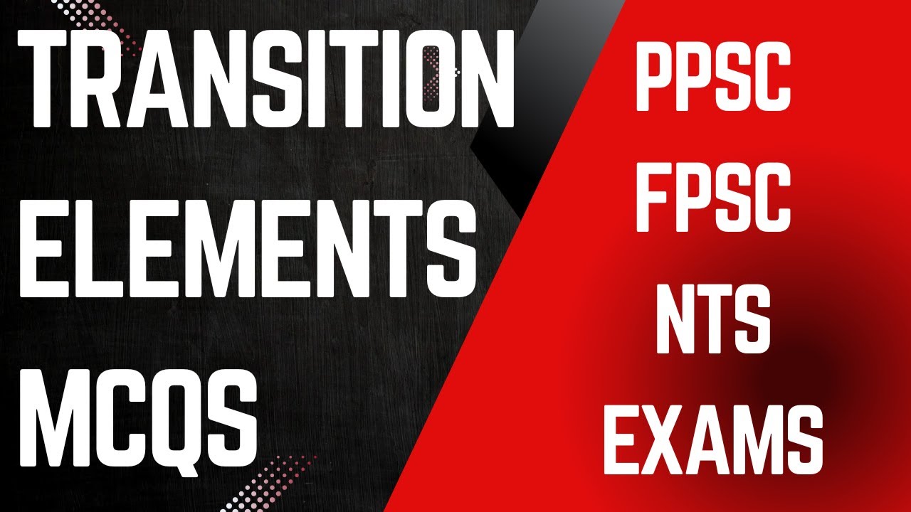 transition elements solved MCQS for MDCAT @jhwconcepts711 - YouTube