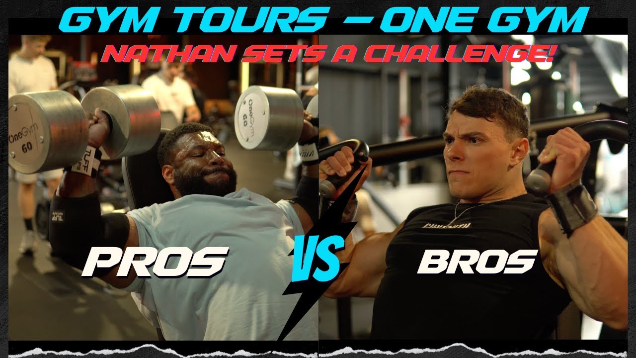 Gym Tours Gym Challenge! The Pros Vs The Bros! - YouTube