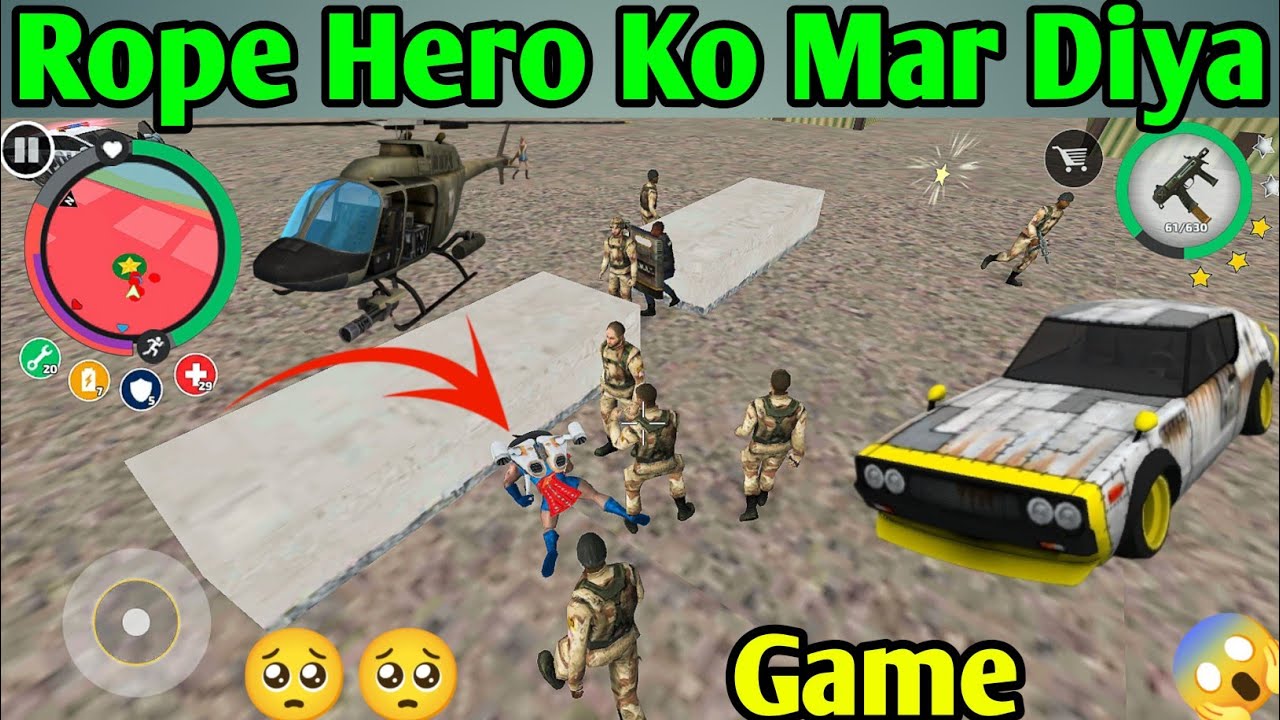 Rope Hero Ko Mar Diya 🥺 Killed Rope Hero 😱 Rope Hero is Dead || Rope Hero Mar Gaya || Rope Hero ...
