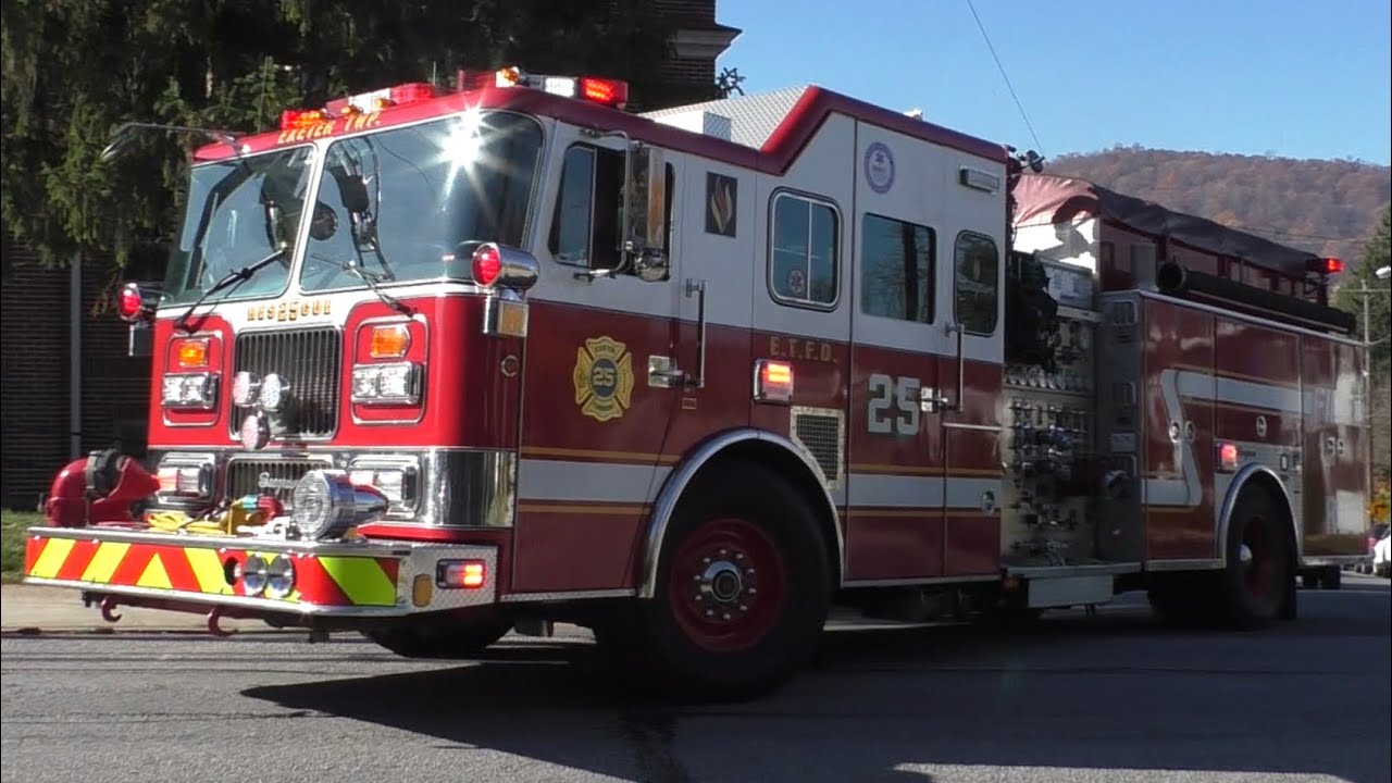 Exeter Township Fire Department Rescue 25 Responding 11/8/20 - YouTube