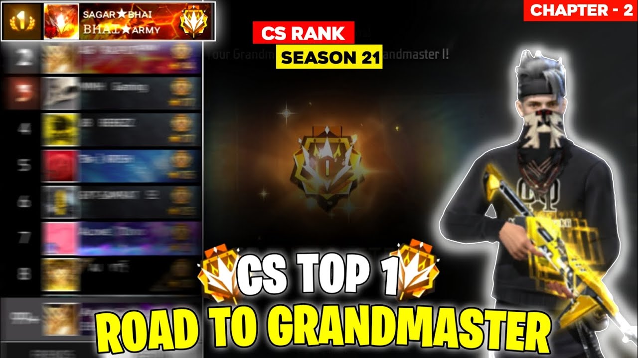 Road To Grandmaster Season-21🔥Cs Rank Pushing Region Top 1 - YouTube