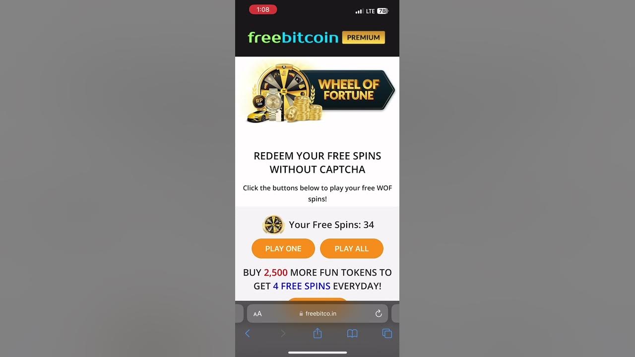 What is Wheel of Fortune and how to Register to play Freebitcoin. https://freebitco.in/?r ...