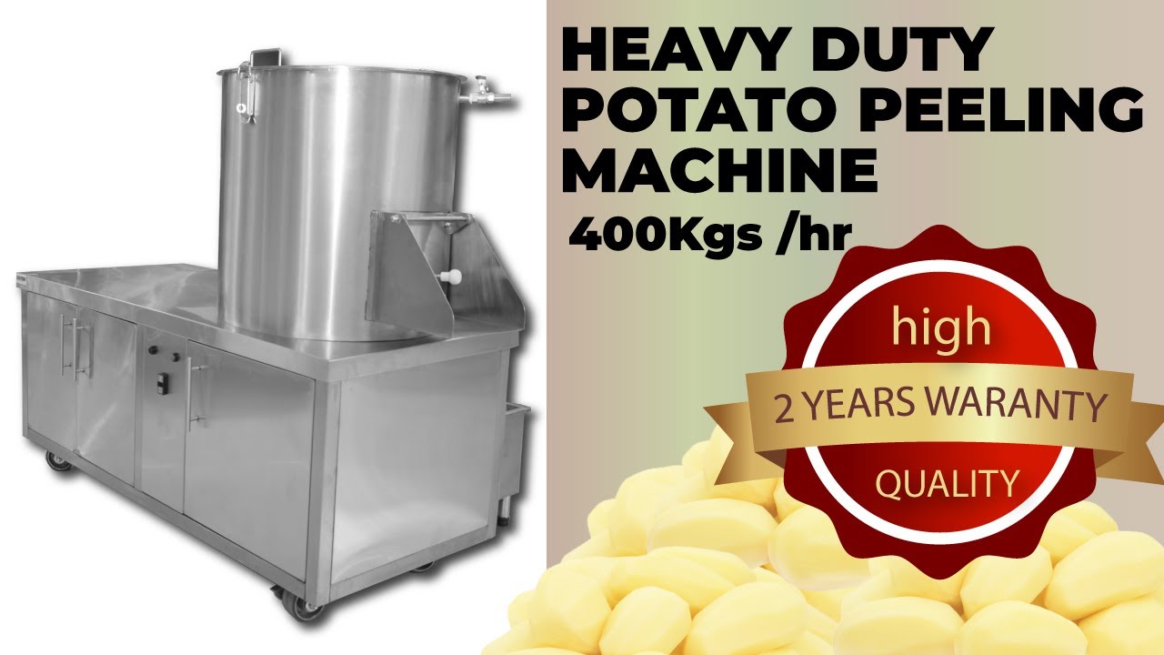 Extremely heavy duty potato peeling machine of 50 Kgs cylinder capacity ...