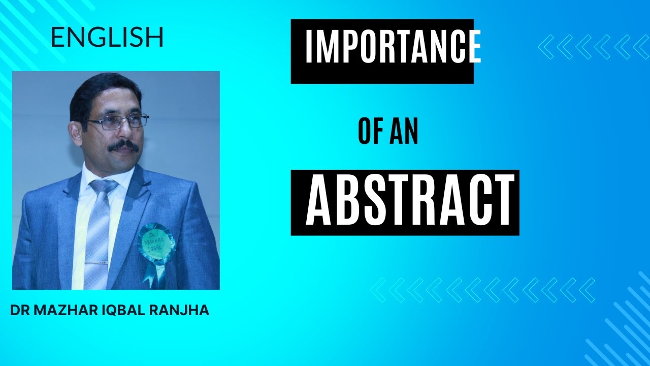 Importance of abstract in a research paper - YouTube