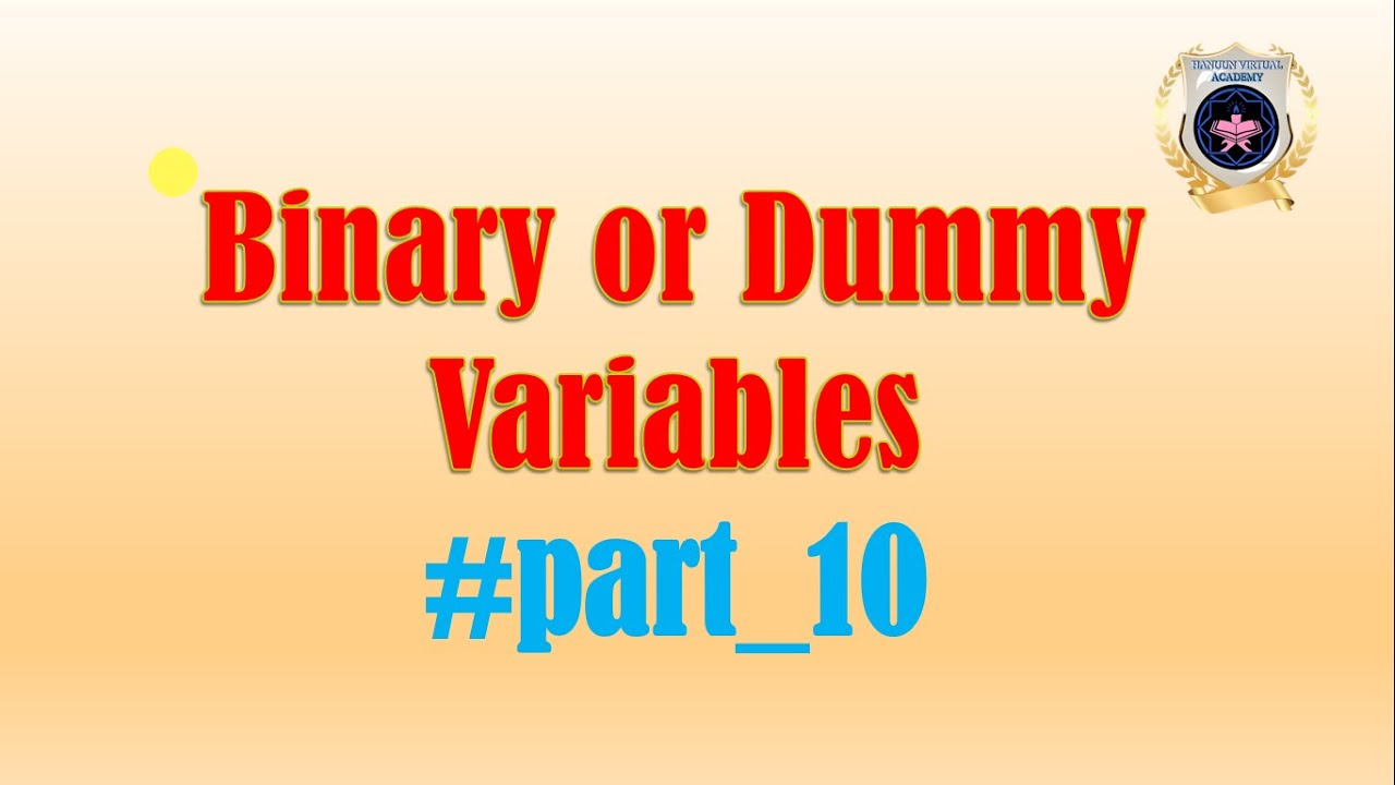 binary dummy variable - YouTube