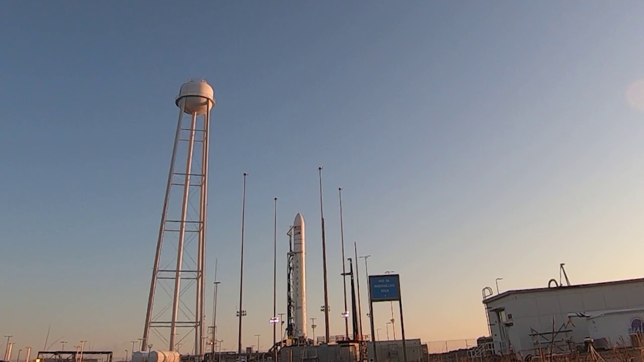 Sunrise timelapse at Wallops Island launch pad (NG13) - YouTube