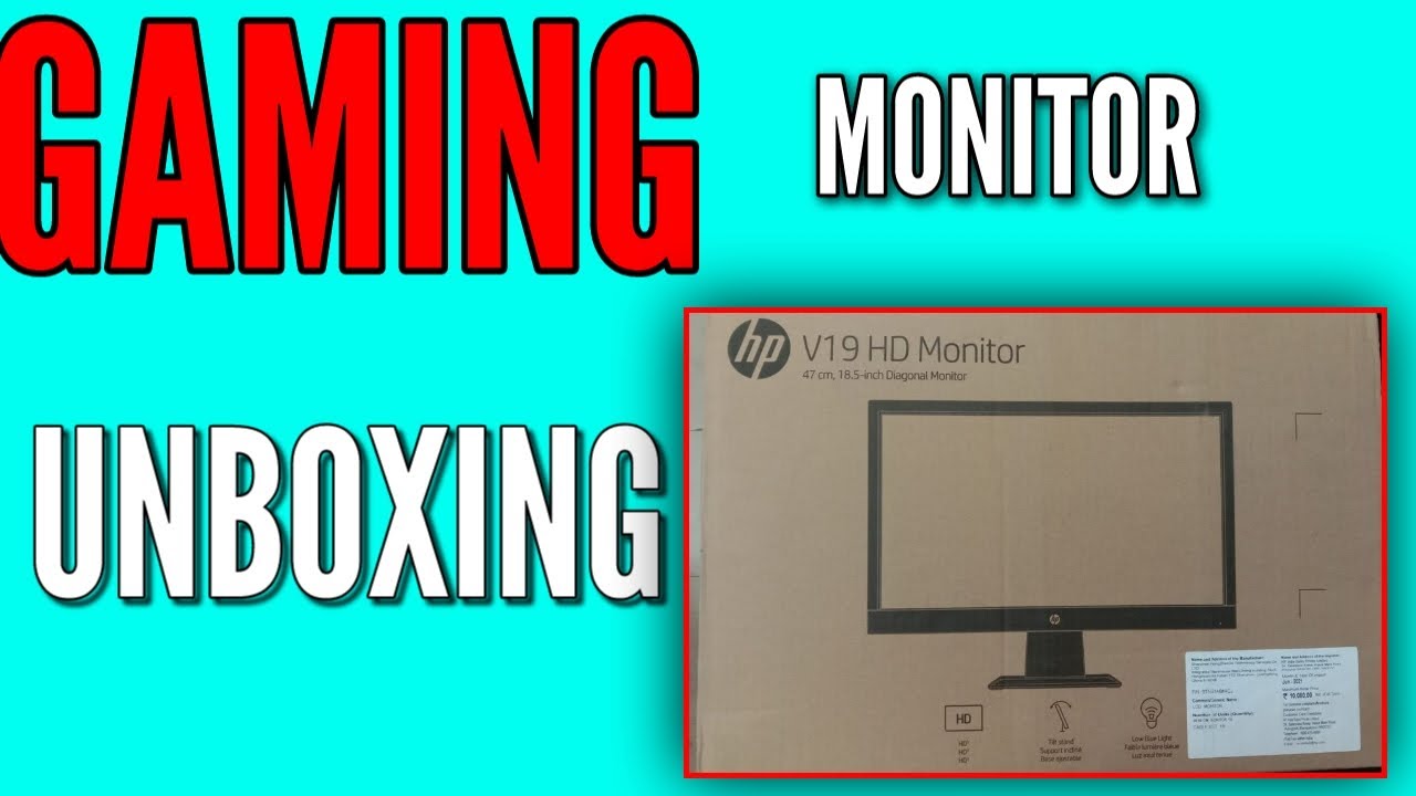 My first unboxing hp V19e || gaming monitor unboxing || budget monitor ...