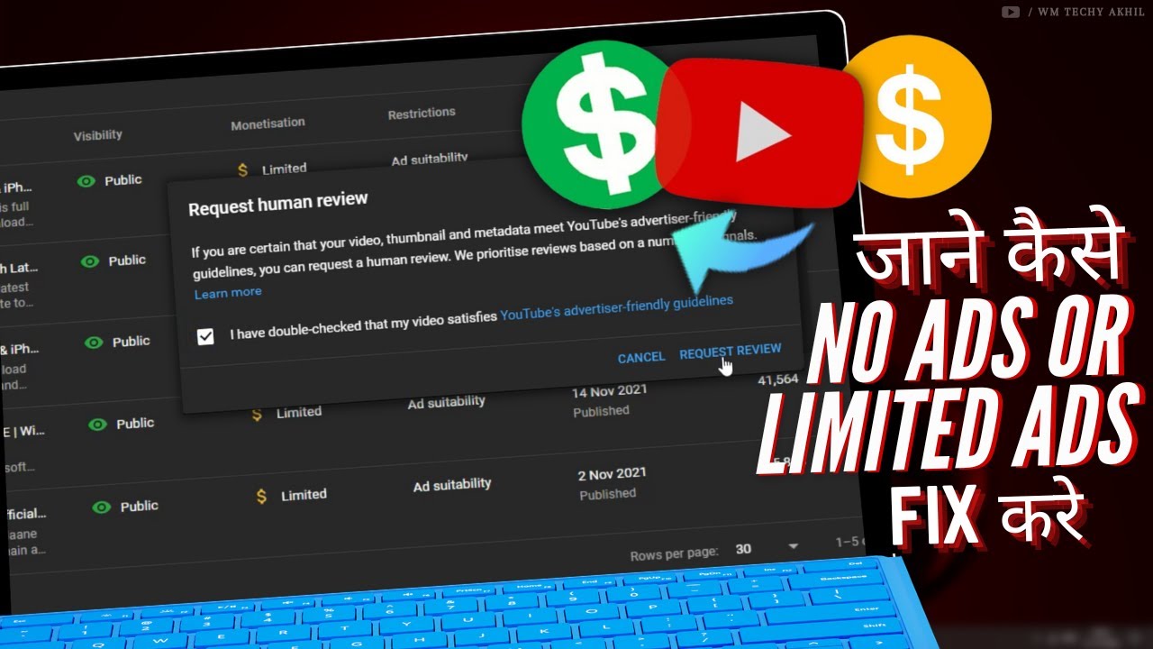 Fix Limited Ad Suitability Problem on Youtube Video (2022) Yellow ...