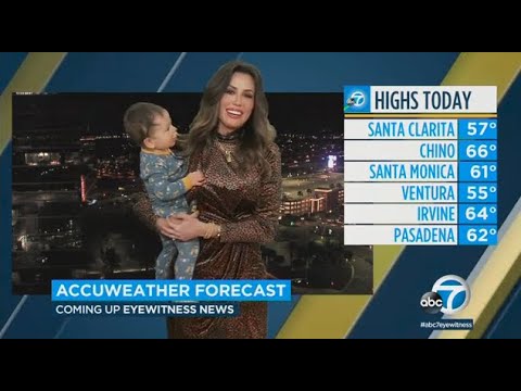 ABC7's Leslie Lopez gets adorable ‘interruption’ from her toddler on live TV | ABC7 Los Angeles